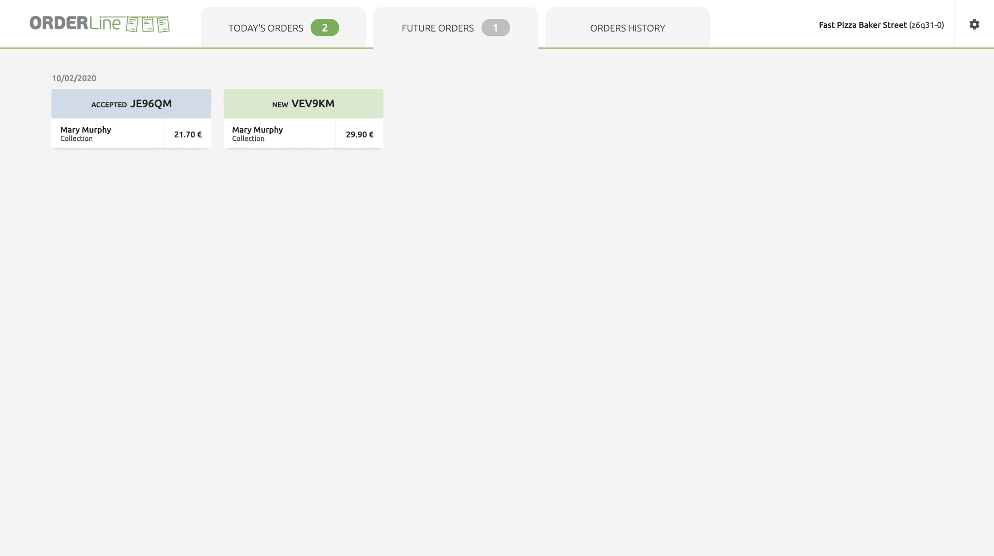 User Interface | OrderLine | HubRise