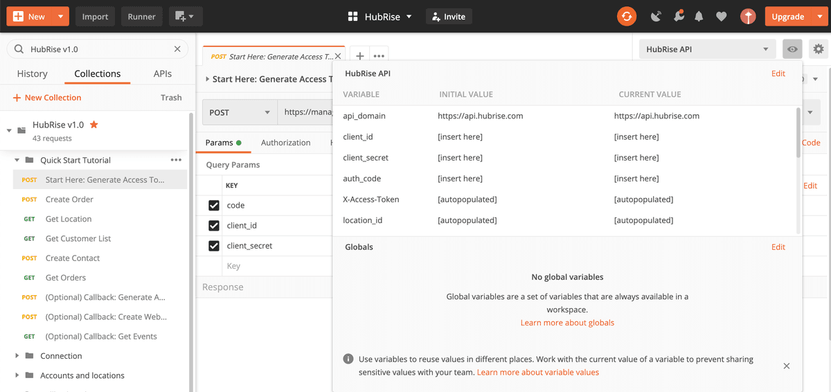 Developers Quick Start | HubRise